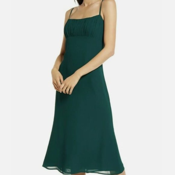 Reformation | Dresses | Reformation Arie Dress Emerald | Poshmark